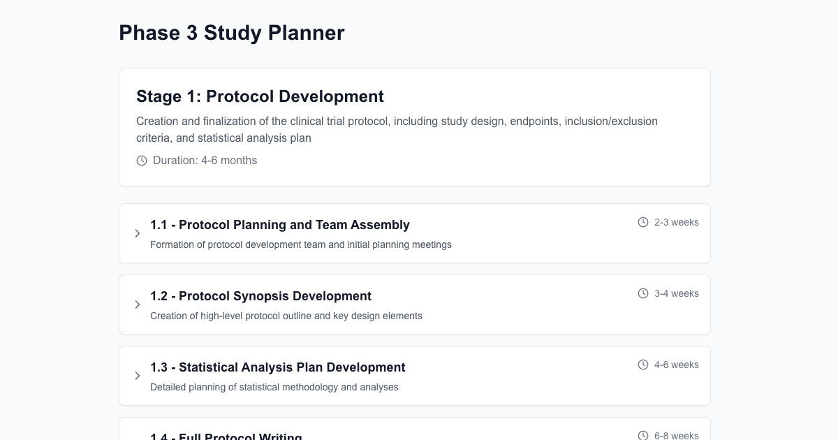 Phase 3 Clinical Trial Planner | Clinical Research Management Tool